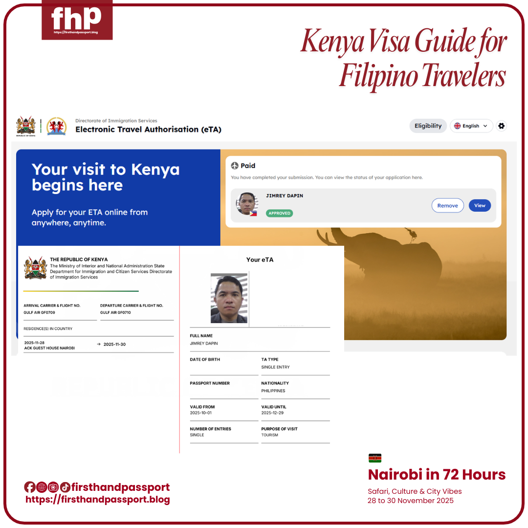 Kenya Visa Guide for Philippine Passport Holders – firsthandpassport
